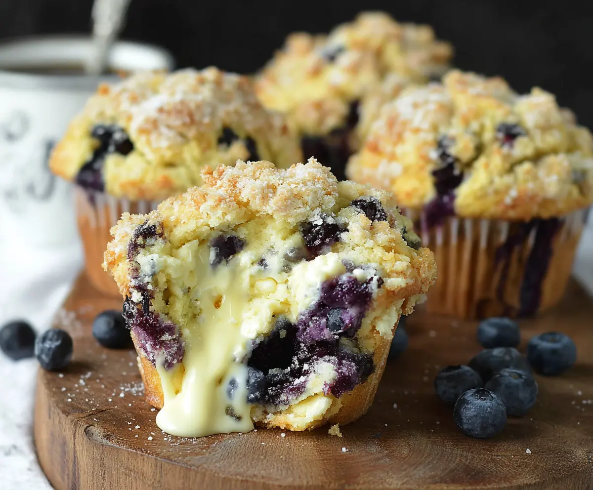 Moist Blueberry Cream Cheese Muffins